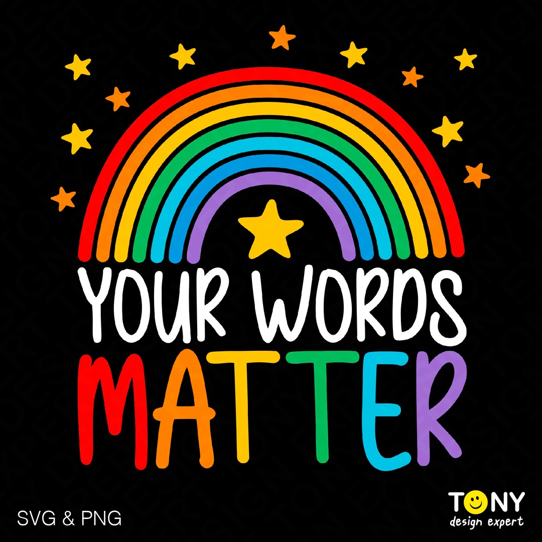 Your Words Matter Svg Png, Autism Svg, Special Education Teacher Svg ...
