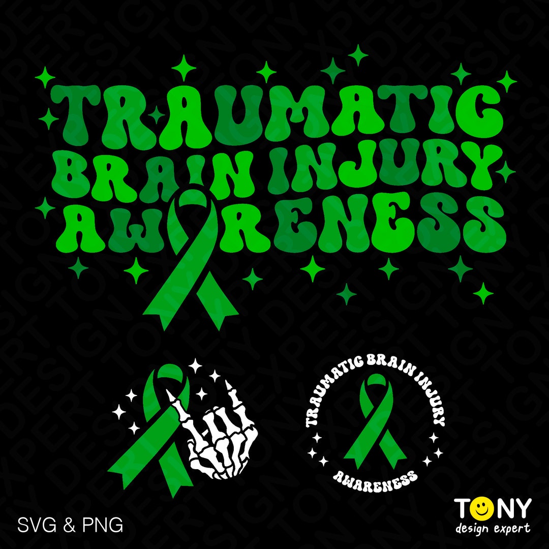 Traumatic Brain Injury Awareness Svg Png, Front Pocket Included, Trendy ...