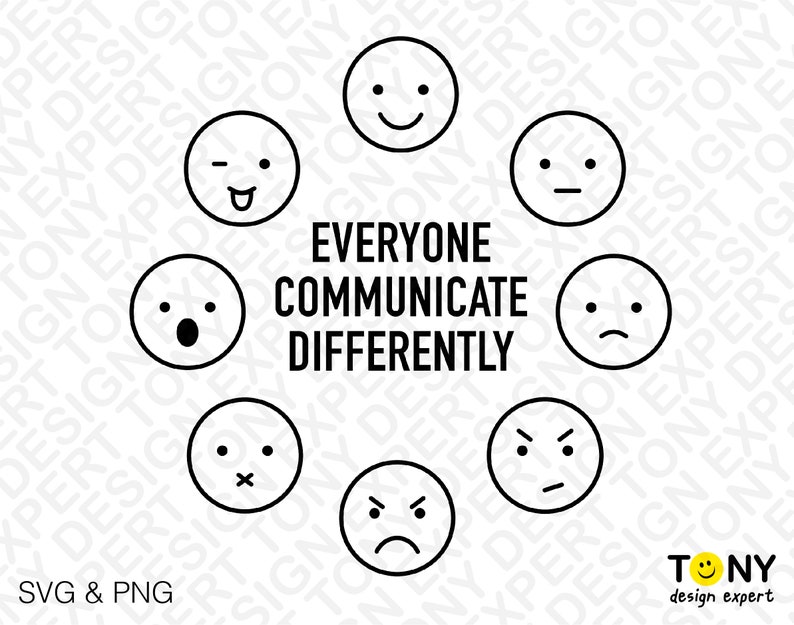 Everyone Communicate Differently Svg Png Autism Svg Autism - Etsy