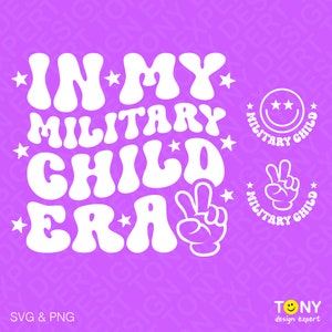 In My Military Child Era Svg Png, Military Child Awareness Svg, Trendy ...
