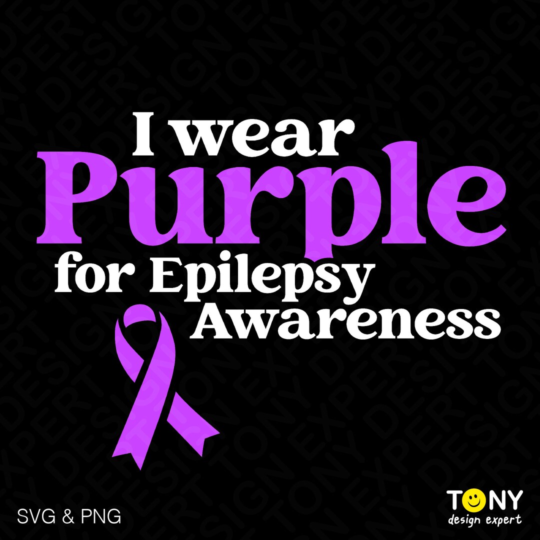 In November I Wear Purple Svg Png, Epilepsy Awareness Svg, Purple Day ...
