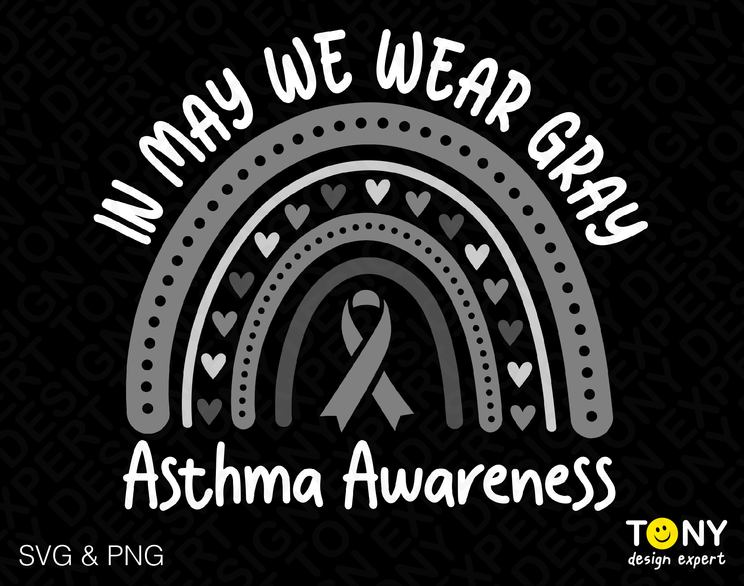 In May We Wear Gray Svg Png Asthma Awareness Svg Asthma Svg - Etsy