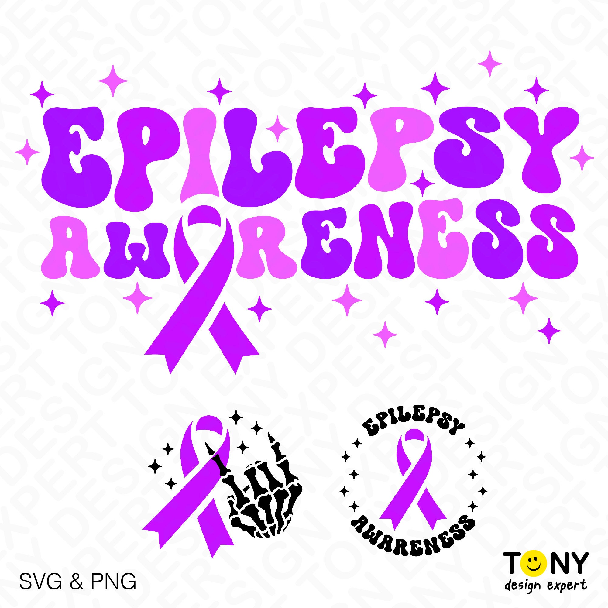 Epilepsy Awareness Svg Png, Purple Day Svg, Purple Ribbon Awareness Svg ...