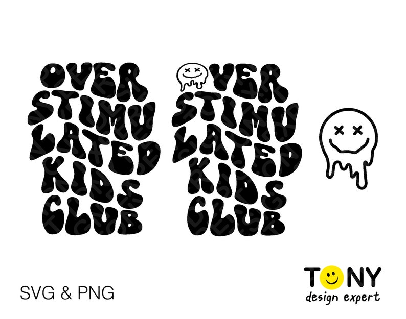 Overstimulated Kids Club Svg Overstimulated Svg Cool Kids - Etsy