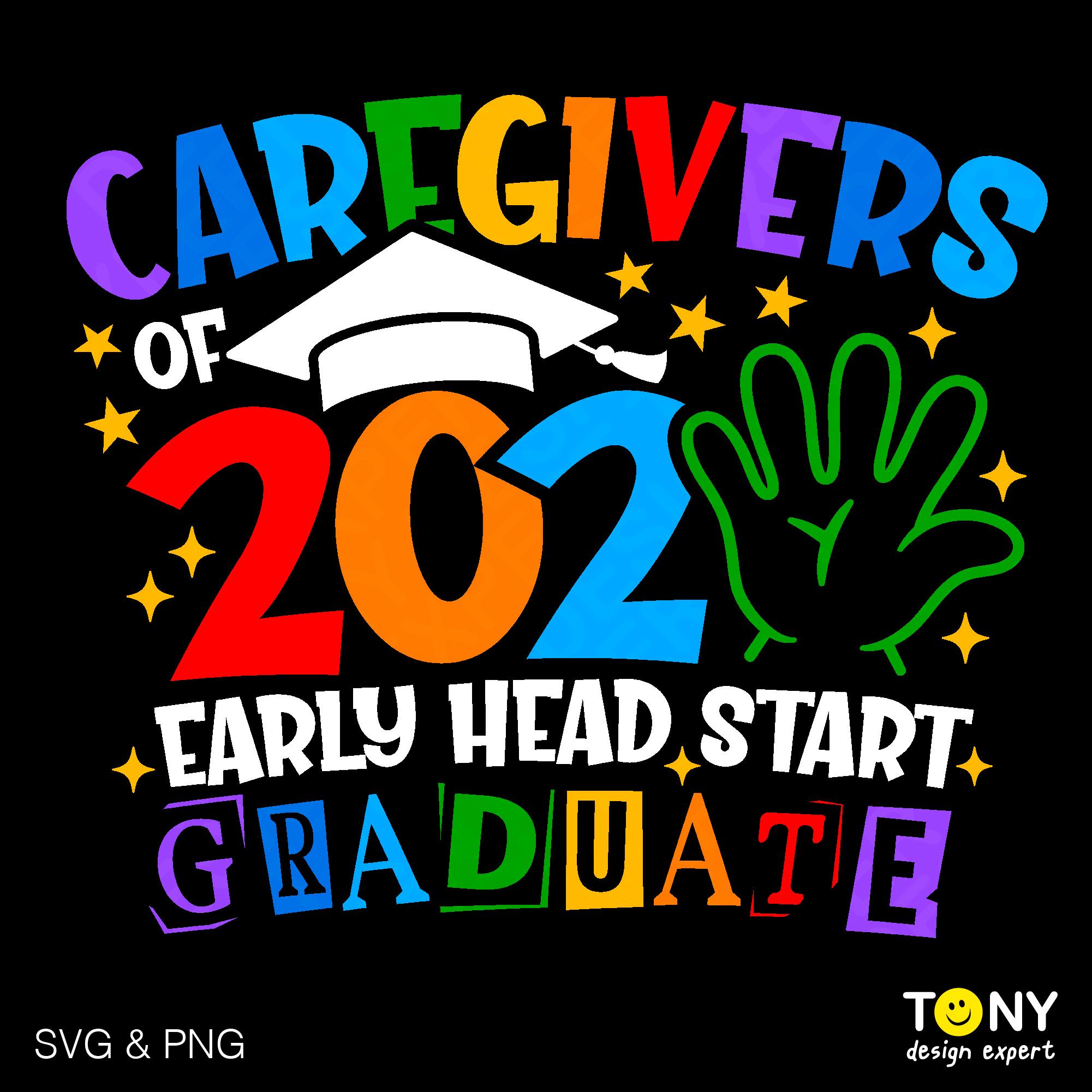 4 Colour Bundle 2025 Caregivers of Early Head Start Graduate Svg Png ...