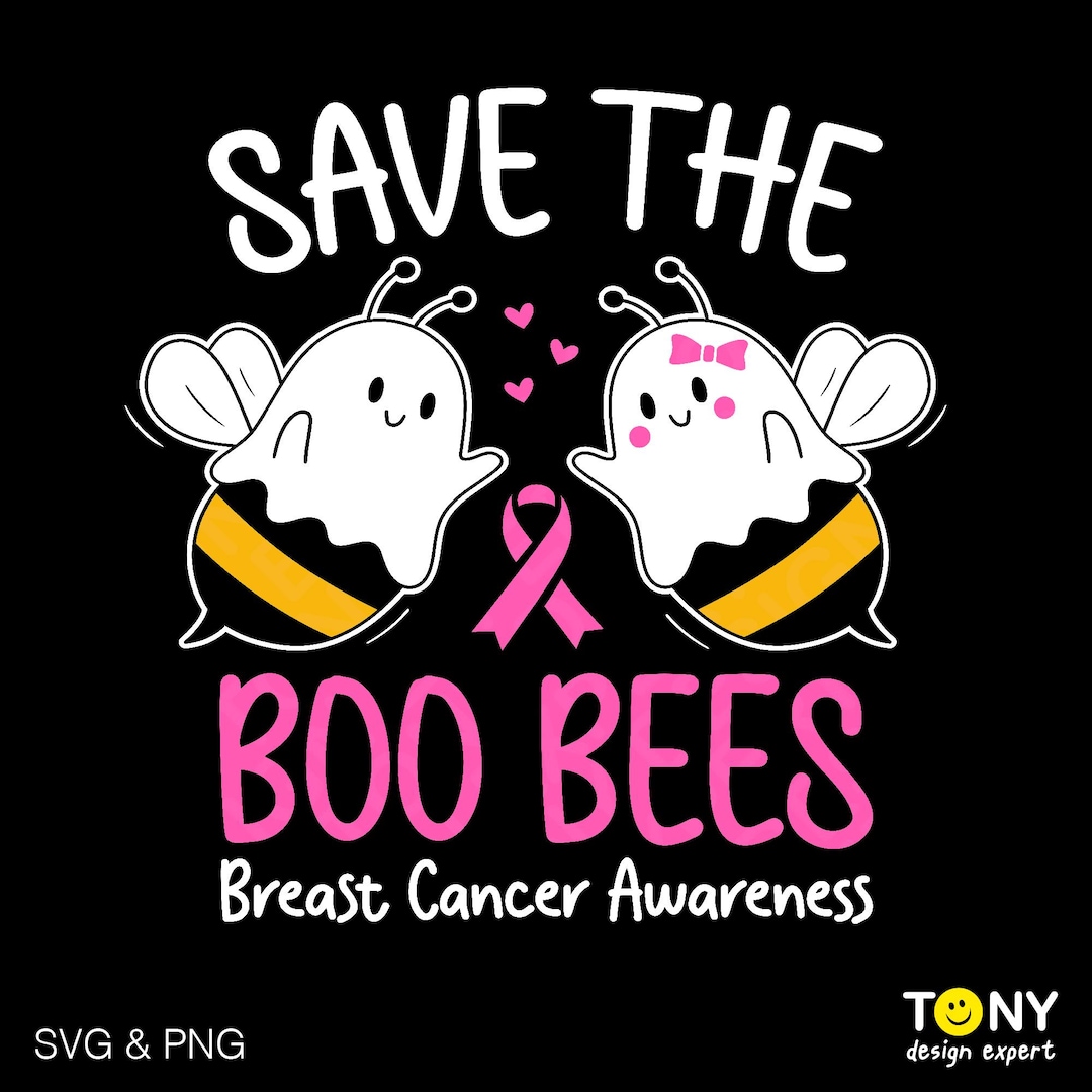 Save the Boo Bees Svg Png, Funny Breast Cancer Awareness Svg, in ...