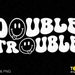 Double Trouble Svg Png, Twinning Svg, Retro Groovy Wavy Kids Toddler ...