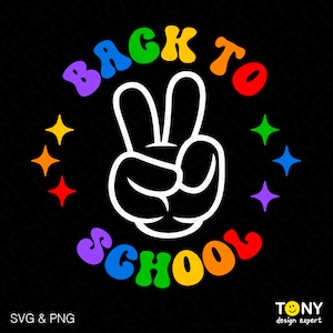 Back to School Svg Png, First Day of School Svg, Funny V Hand Sign ...