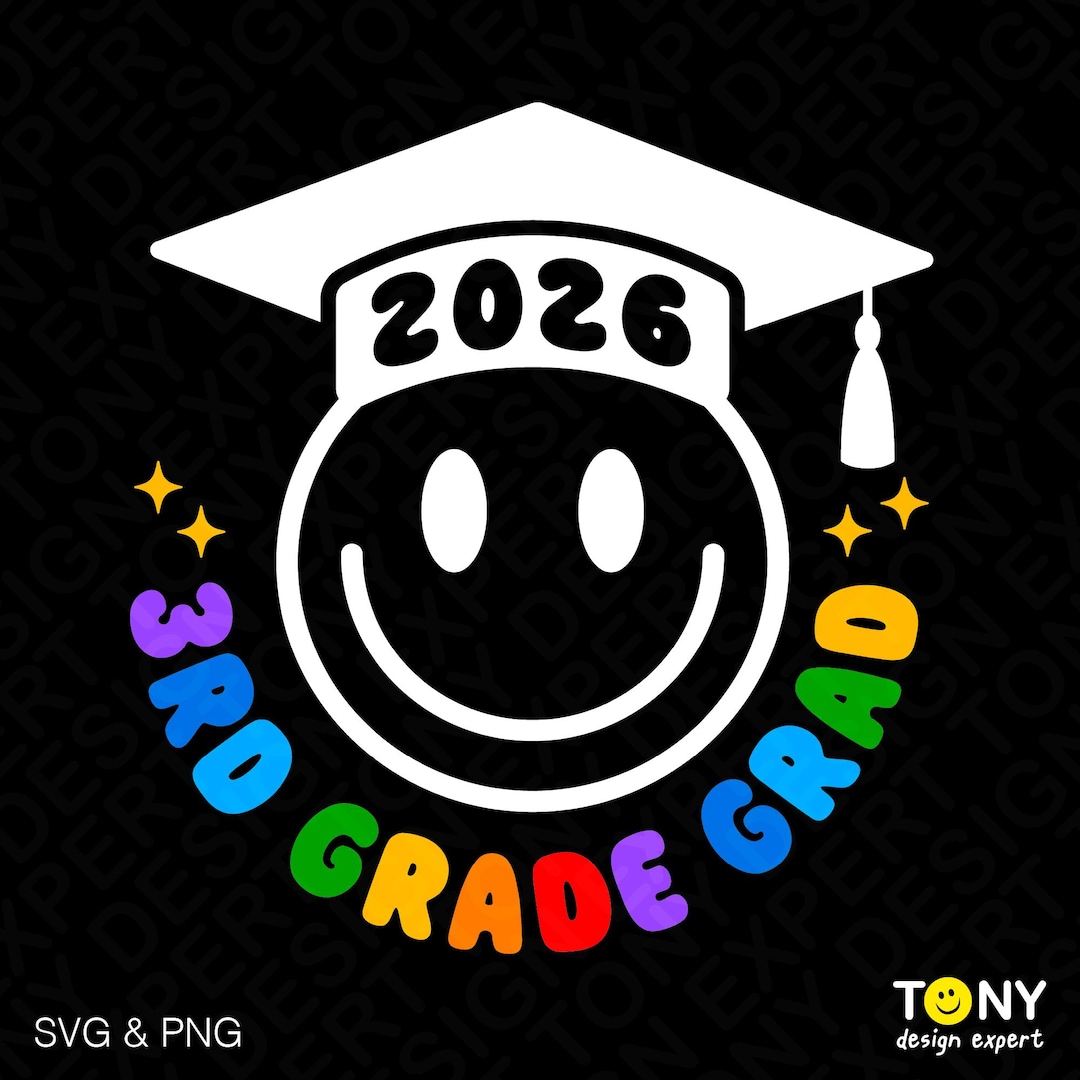 2026 3rd Grade Grad Svg Png : Third Grade Kids Graduation Celebration ...