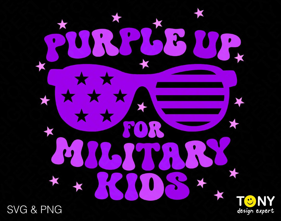 Purple up for Military Kids Svg Png, Military Child Awareness Svg ...