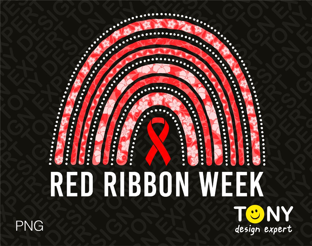 We Wear Red for Red Ribbon Week Awareness Png, Say No to Drugs Png, Red ...