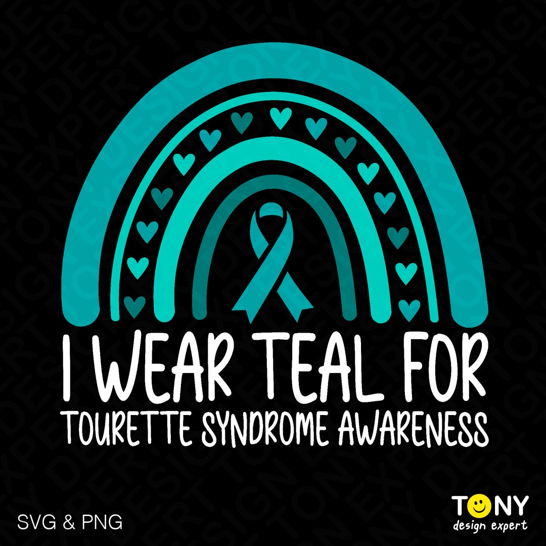 Tourette Syndrome Awareness Svg Png, Teal Ribbon, Wear Teal Tuesdays ...