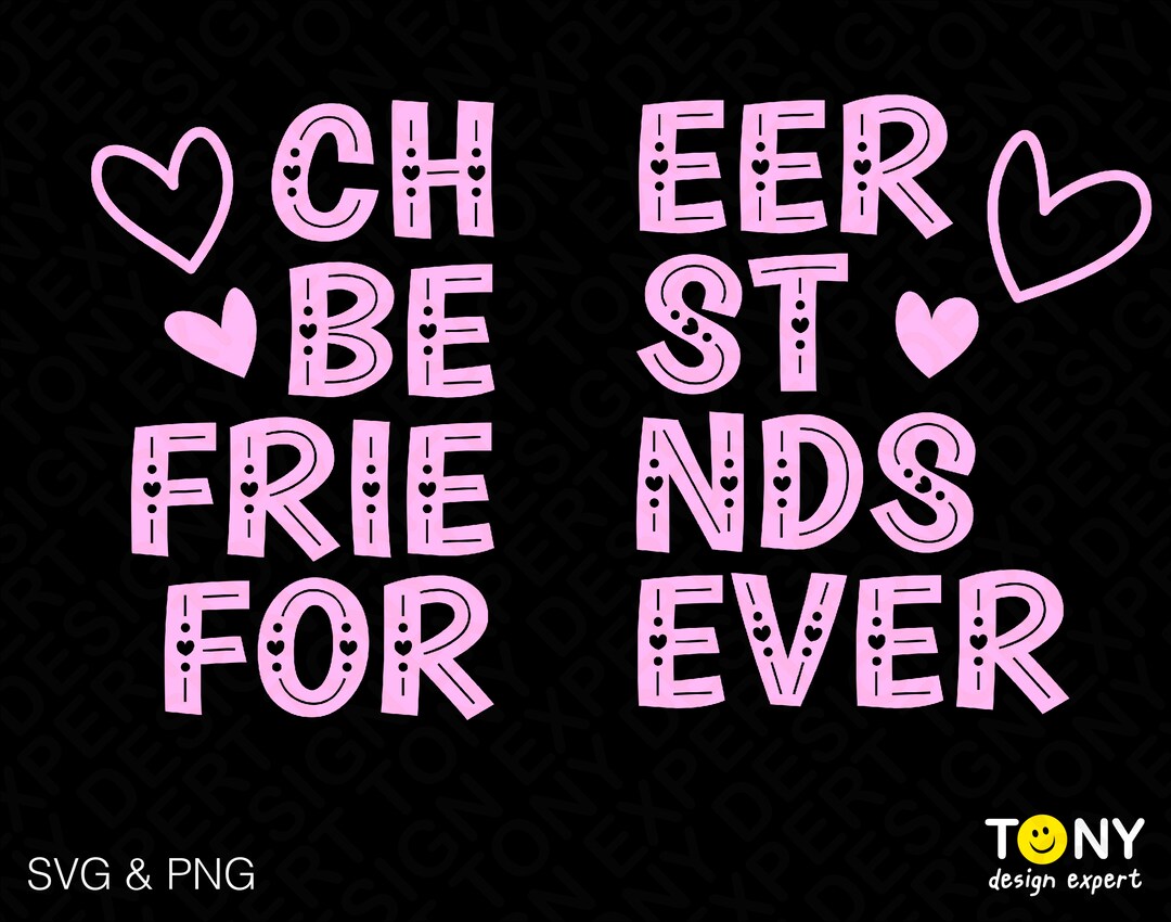 Cheer Best Friends Forever Svg Png, Cheer Svg, Besties Forever Svg ...