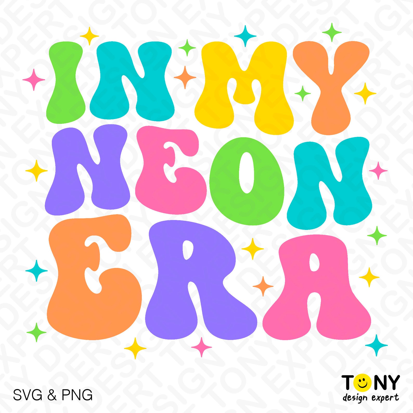 In My Neon Era Svg Png, Funny Neon Party Matching Costume Svg Front ...
