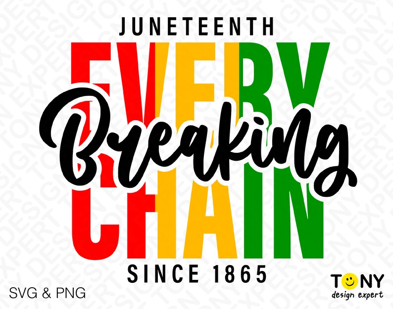 Breaking Every Chain Since 1865 Svg Png, juneteenth Svg, Free-ish Svg ...