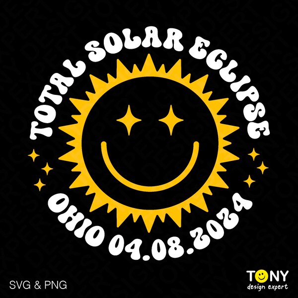 Solar Eclipse 2024 Ohio Svg - Etsy