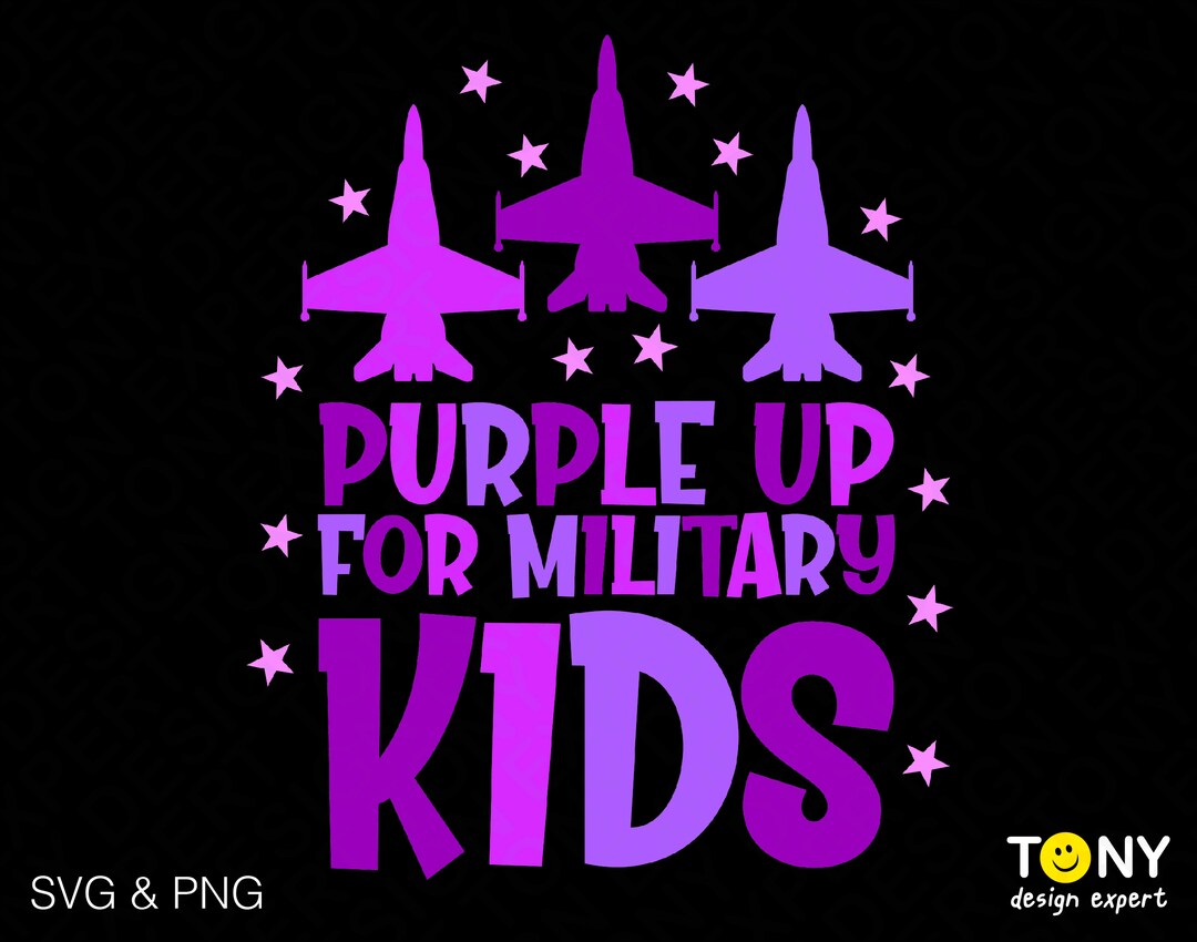 Purple up for Military Kids Svg Png, Military Child Awareness Svg ...