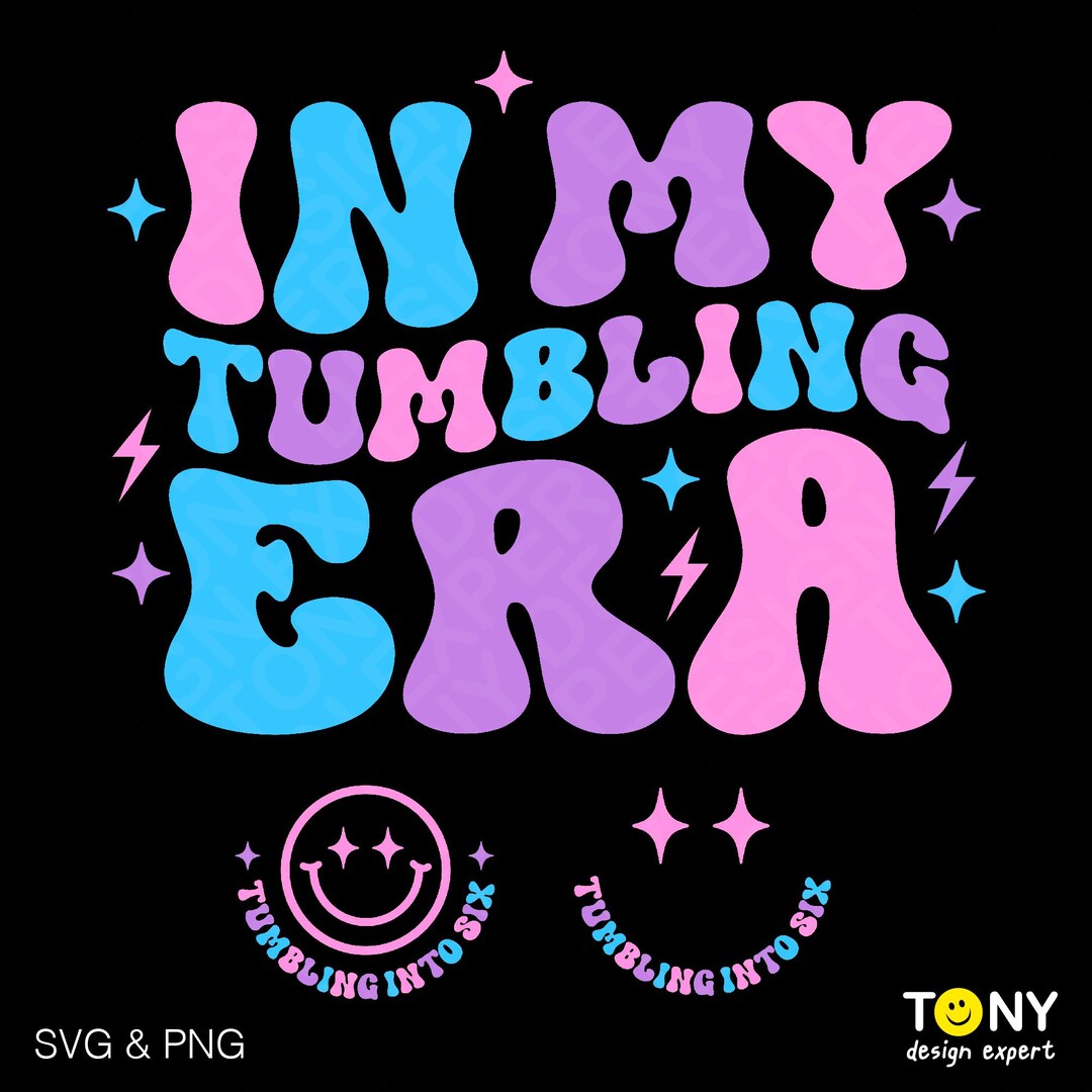 In My Tumbling Era Svg Png, Tumbling Into Six Svg, Front Pocket ...