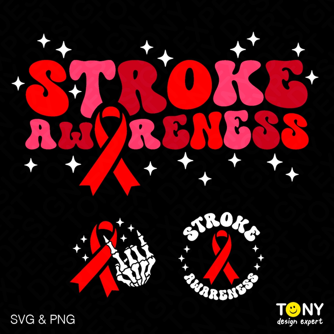 Stroke Awareness Svg Png, in May We Wear Red Svg, Stroke Svg, Trendy ...