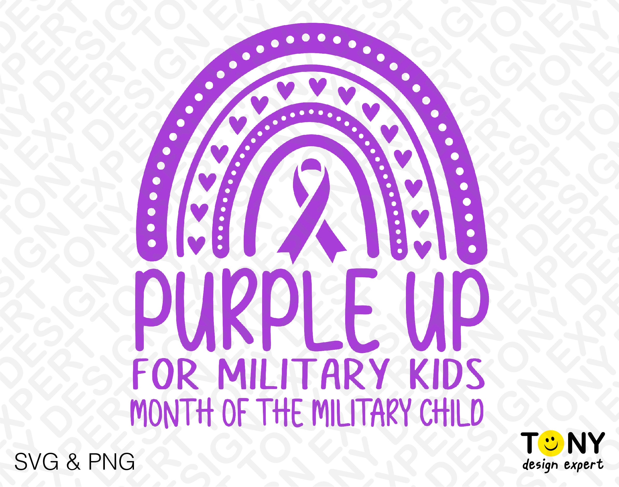 Purple up Svg Png, Military Kids Svg, Month of Military Child Awareness ...