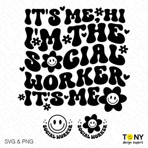 It's Me Hi I'm the Social Worker It's Me Svg, Lcsw Appreciation Gift ...