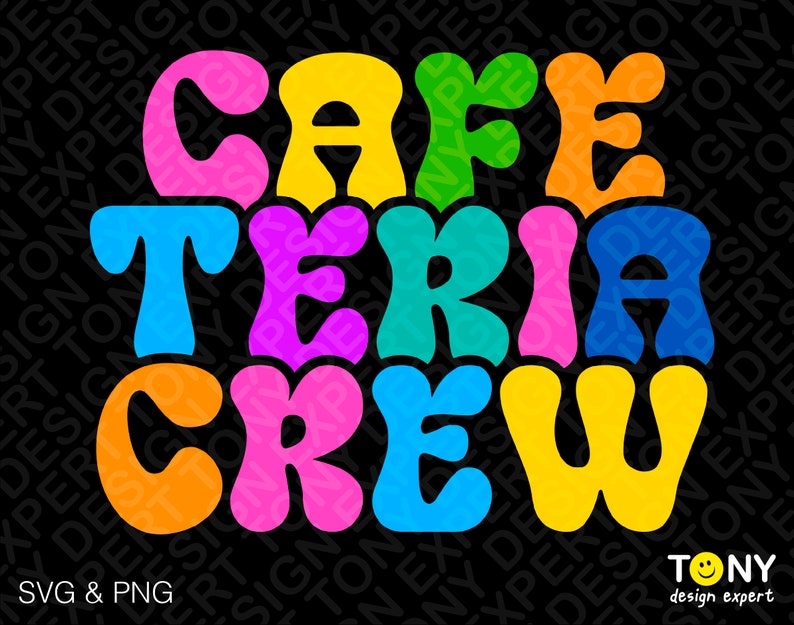 Cafeteria Crew SVG PNG: Retro Lunch Lady Squad Retro School Staff ...