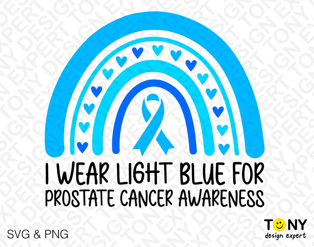 I Wear Light Blue Svg Png, Prostate Cancer Awareness Svg, Trendy Boho ...