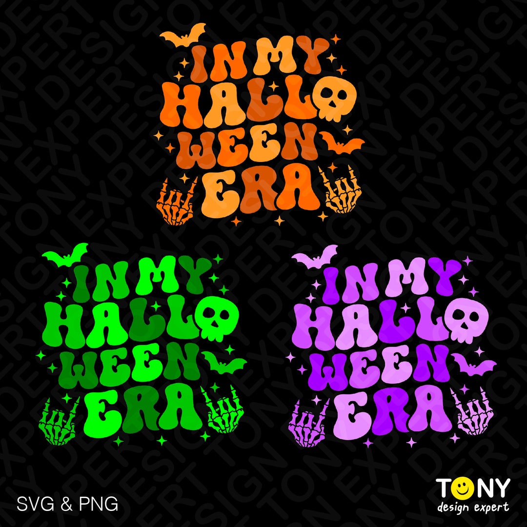 In My Halloween Era Svg Png, Funny Halloween Svg, Neon Party Svg, Front ...