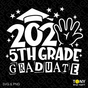 4 Colour Bundle 2025 5th Grade Graduate Svg Png, Fifth Grade Graduate ...