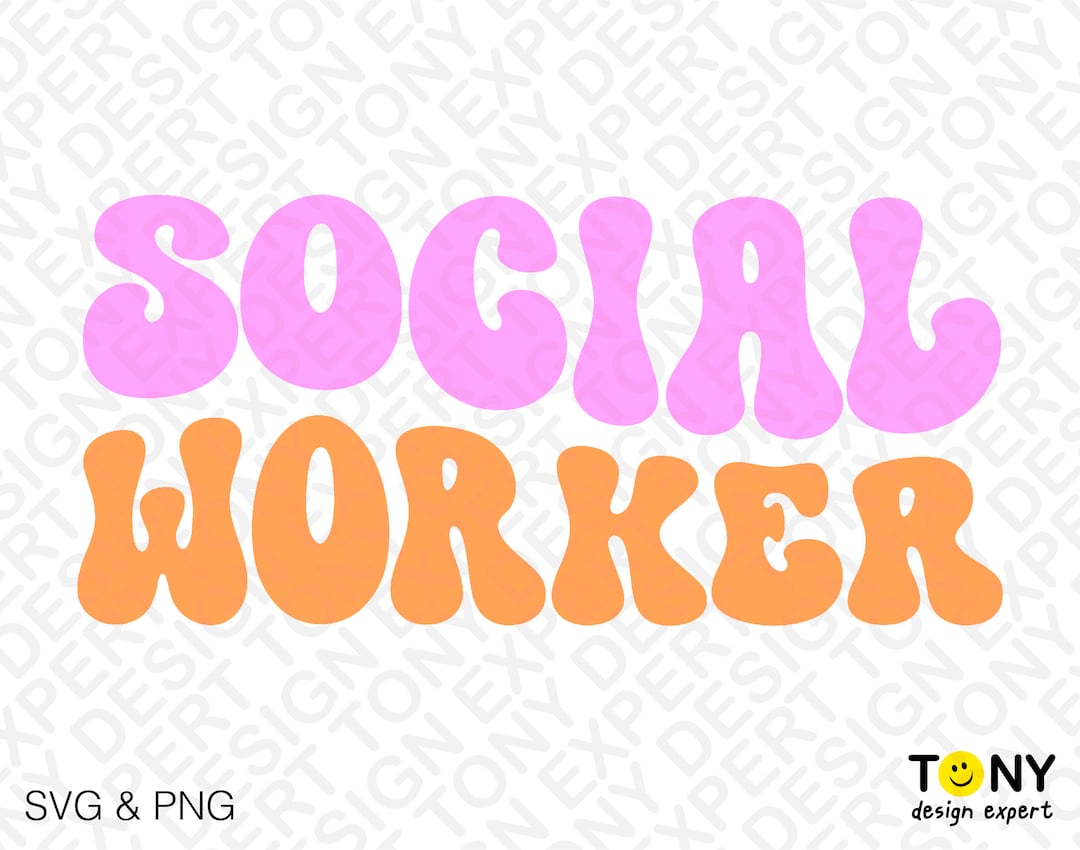 Social Worker Svg, Social Worker Appreciation Gift Idea, Trendy Retro ...