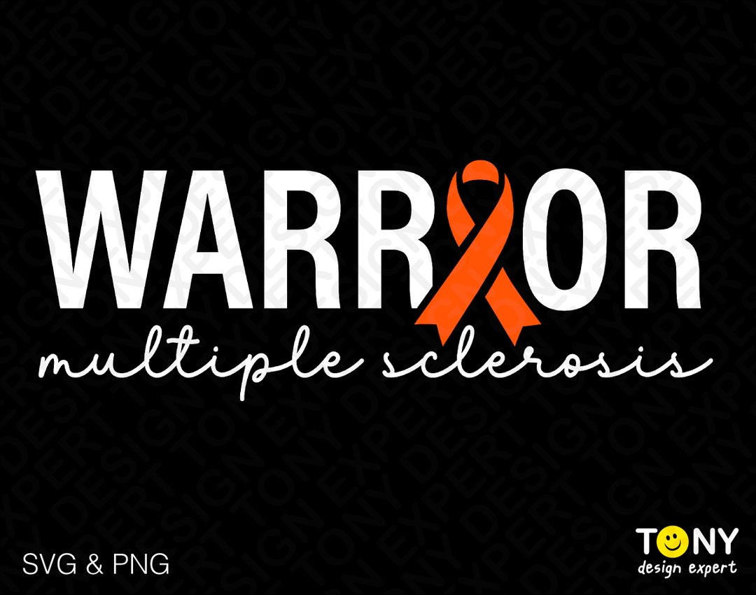 MS Warrior Svg Png, Multiple Sclerosis Svg, Ms Orange Ribbon Multiple ...