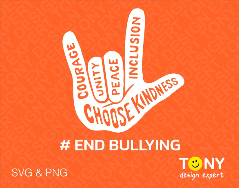 Unity Day Anti Bullying Love Hand Sign Language Choose - Etsy