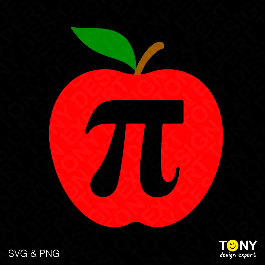 Red Apple Pi Svg Png, Pi Day Svg, Pi Symbol Svg, Math Teacher Svg ...
