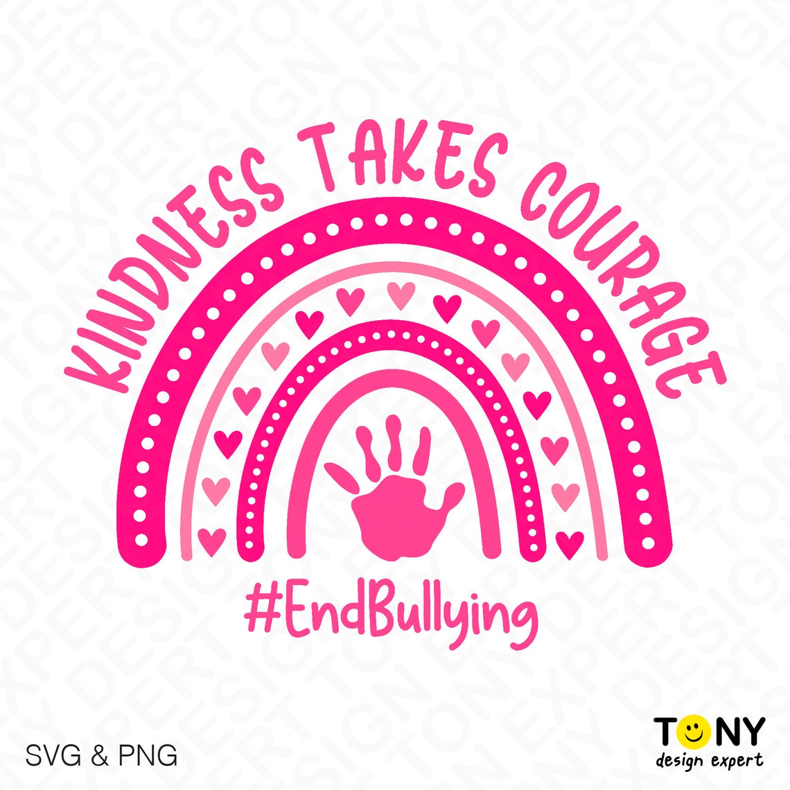 Kindness Takes Courage Svg Png, Pink Shirt Day Svg, End Bullying Svg ...