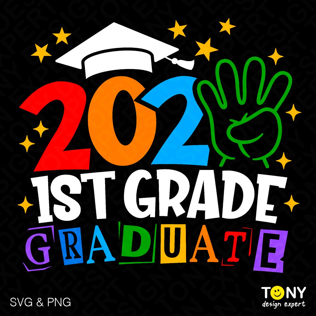 4 Colour Bundle 2024 1st Grade Graduate Svg Png, First Grade Graduate ...
