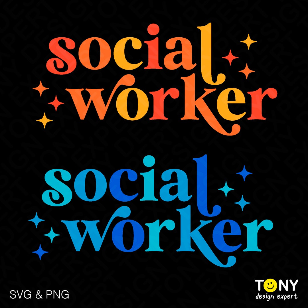 4 Colour Bundle Social Worker Svg Png, Trendy Social Worker ...