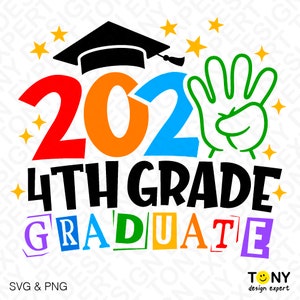 4 Colour Bundle 2024 4th Grade Graduate Svg Png, Fourth Grade Graduate ...
