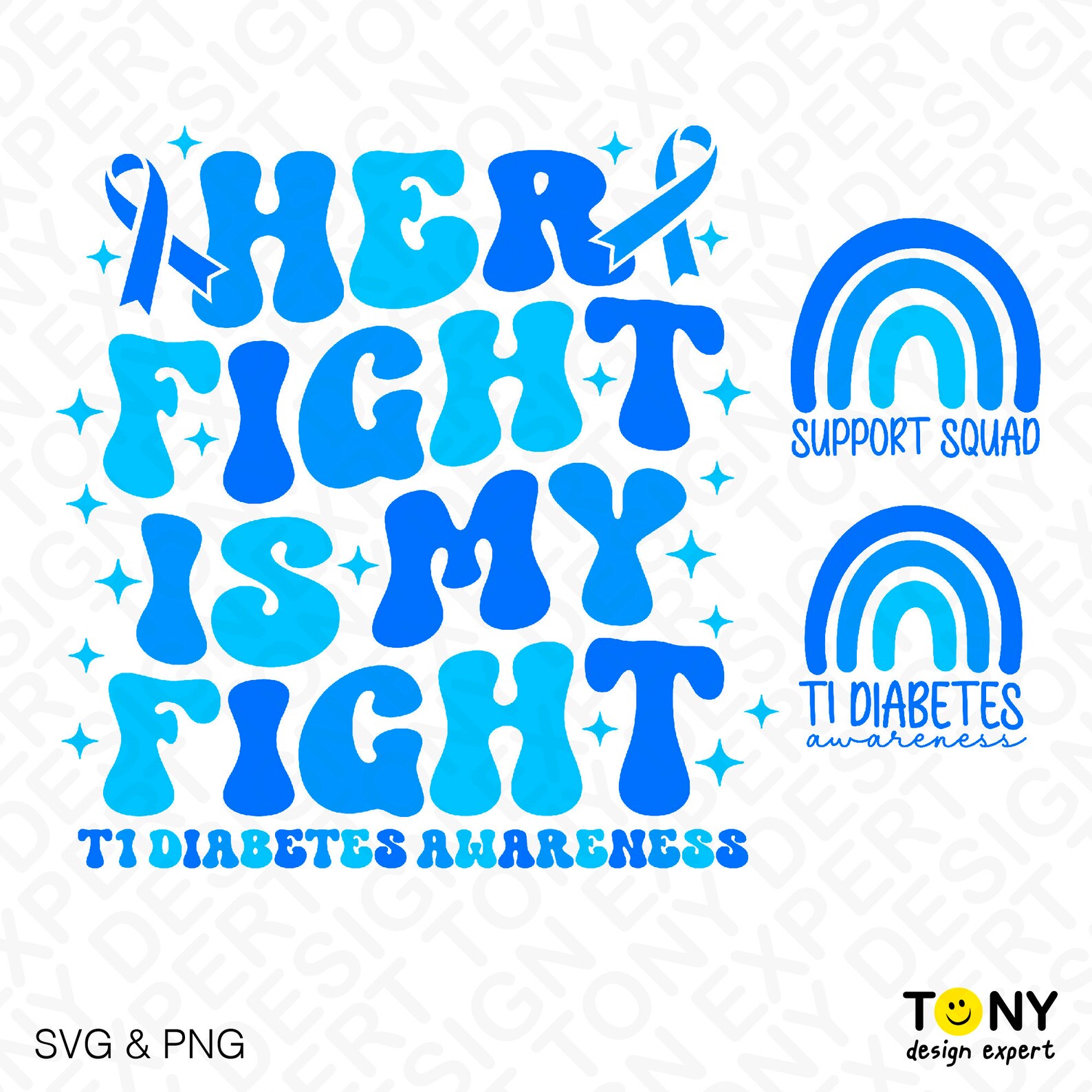 Her Fight is My Fight Svg Png, T1 Diabetes Awareness, Front Pocket ...