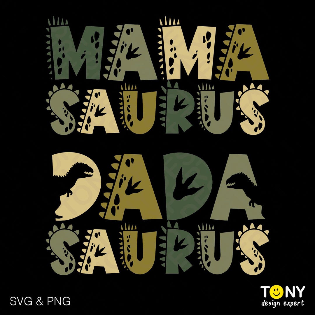 Dada Saurus Svg Png, Funny Dino Mama Svg, Step Dad Svg, Couples ...