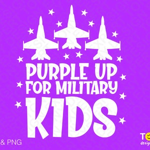 Purple up for Military Kids Svg Png, Military Child Awareness Svg ...