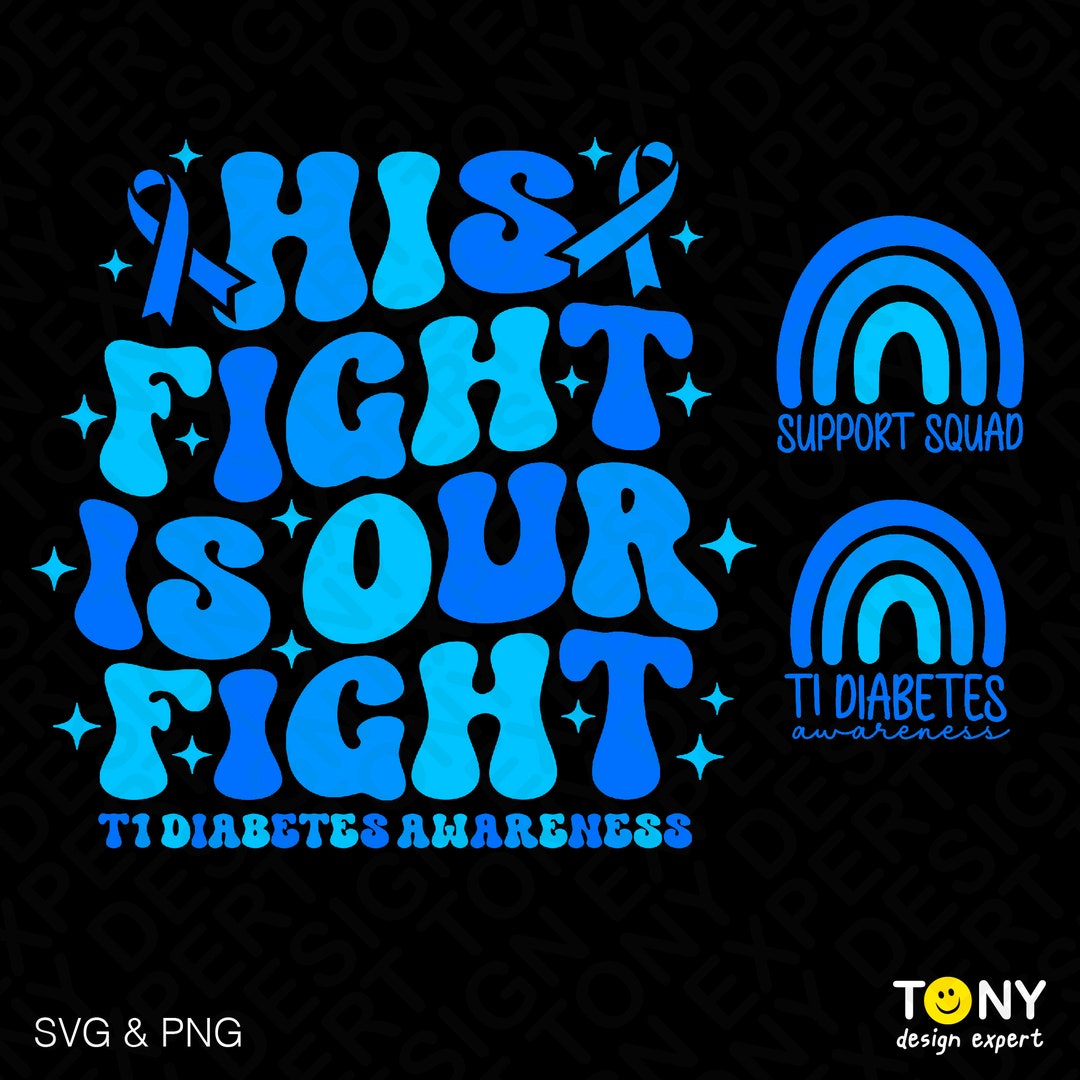His Fight is Our Fight Svg Png, T1 Diabetes Awareness, Front Pocket ...