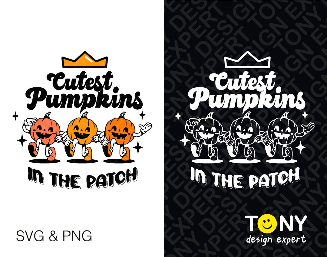 Calabazas más lindas en el parche Svg niños Otoño Acción de - Etsy México