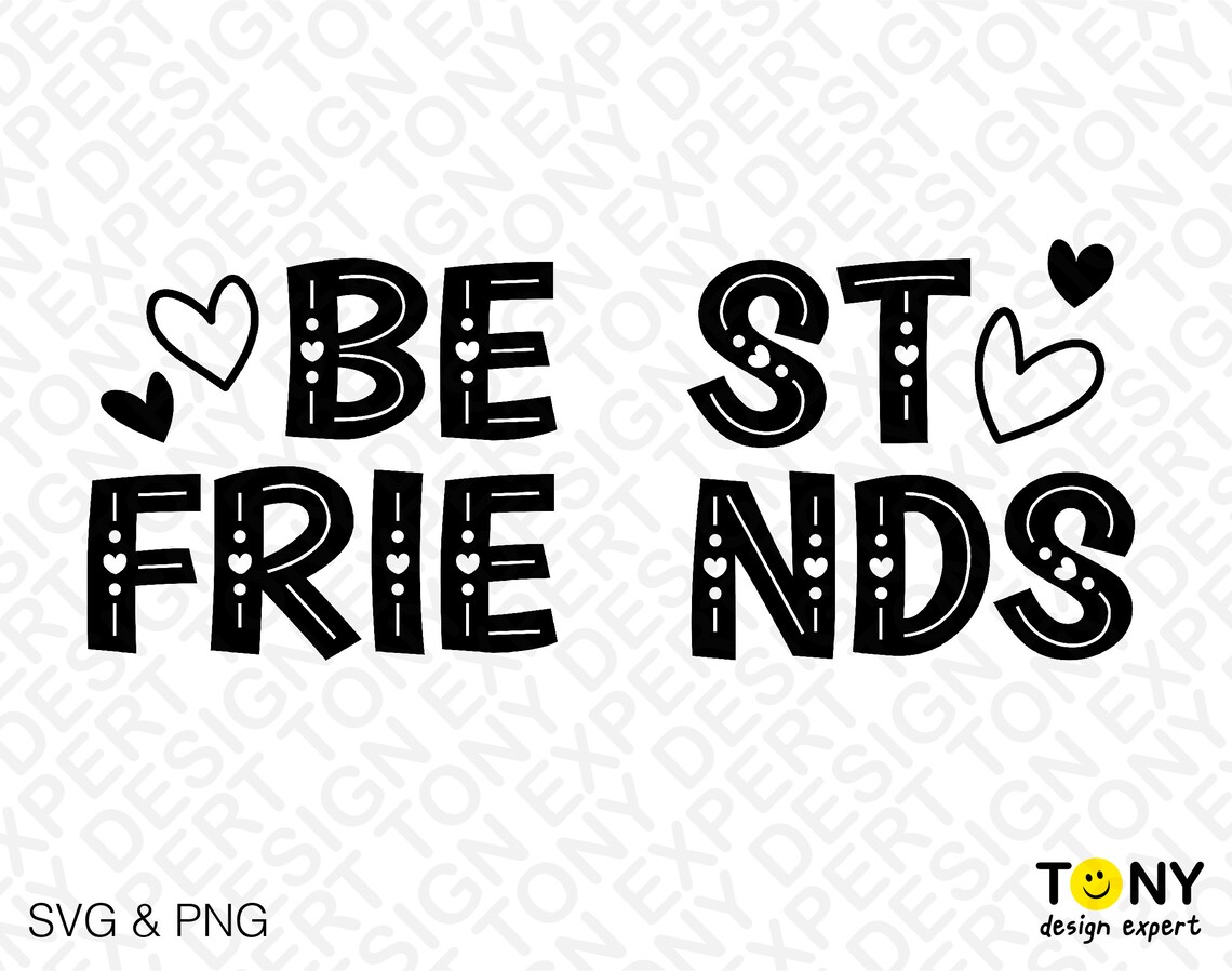 Best Friends Heart Svg Png, Friendship Svg, Mini Heart Svg, Bff ...