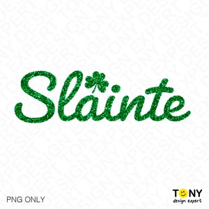 Faux Glitter Sequins Slainte Png, St Patrick's Day Png, Happy St ...