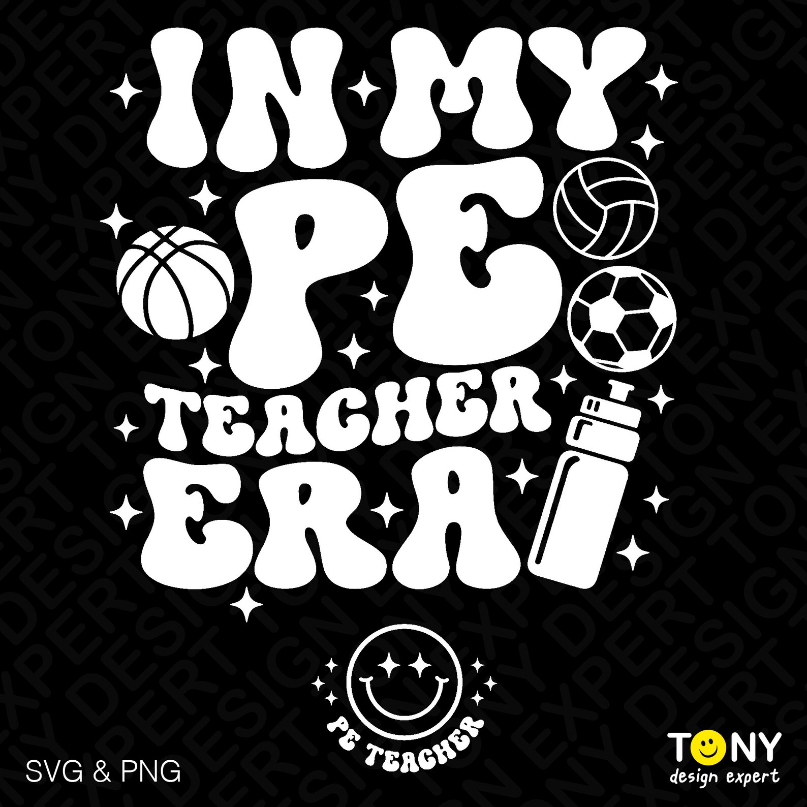 In My PE Teacher Era Svg Png, Funny PE Teacher Gift Idea, Trendy Retro ...