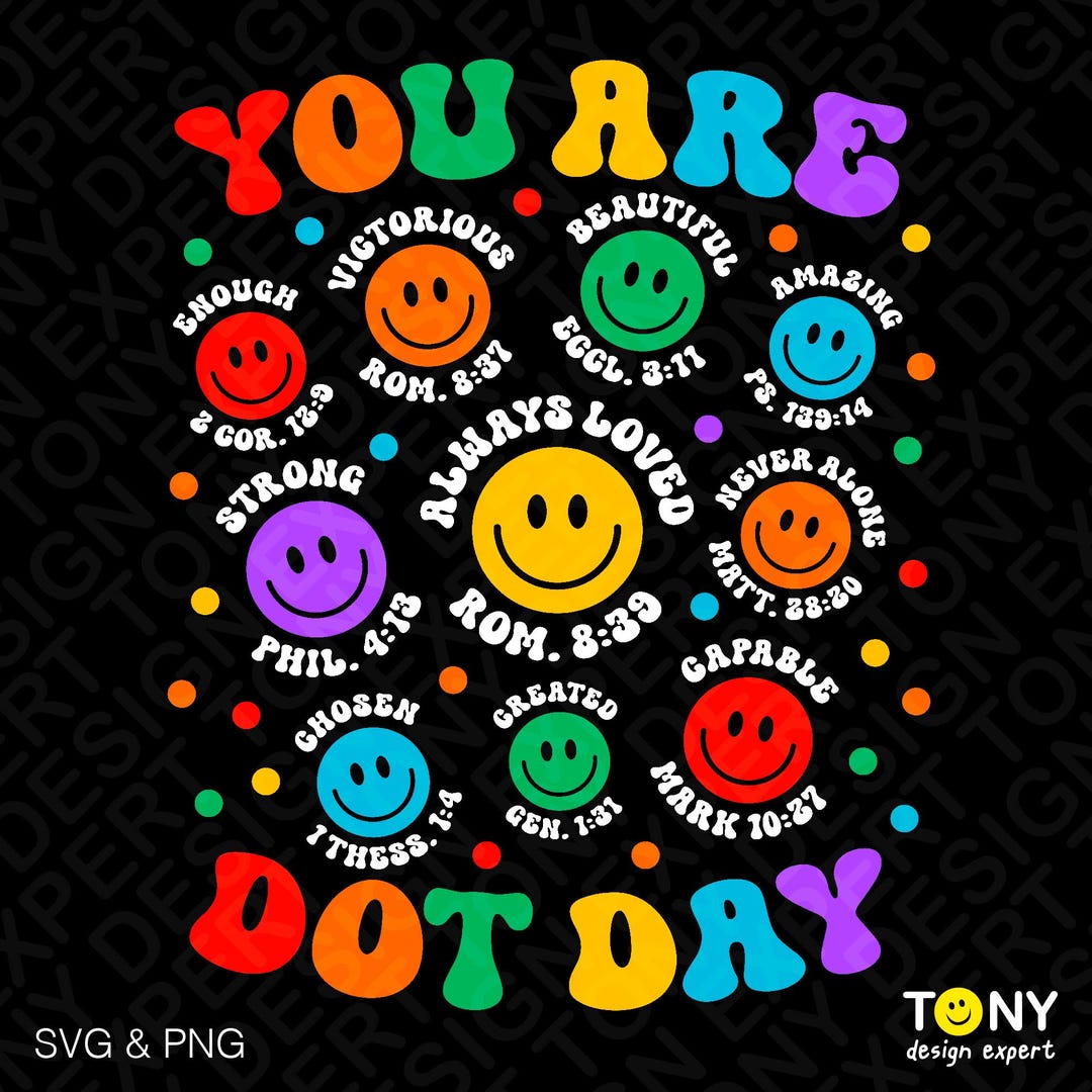 You Are Enough Svg Png, Happy Dot Day Svg, Funny Dot Day Png, Trendy ...