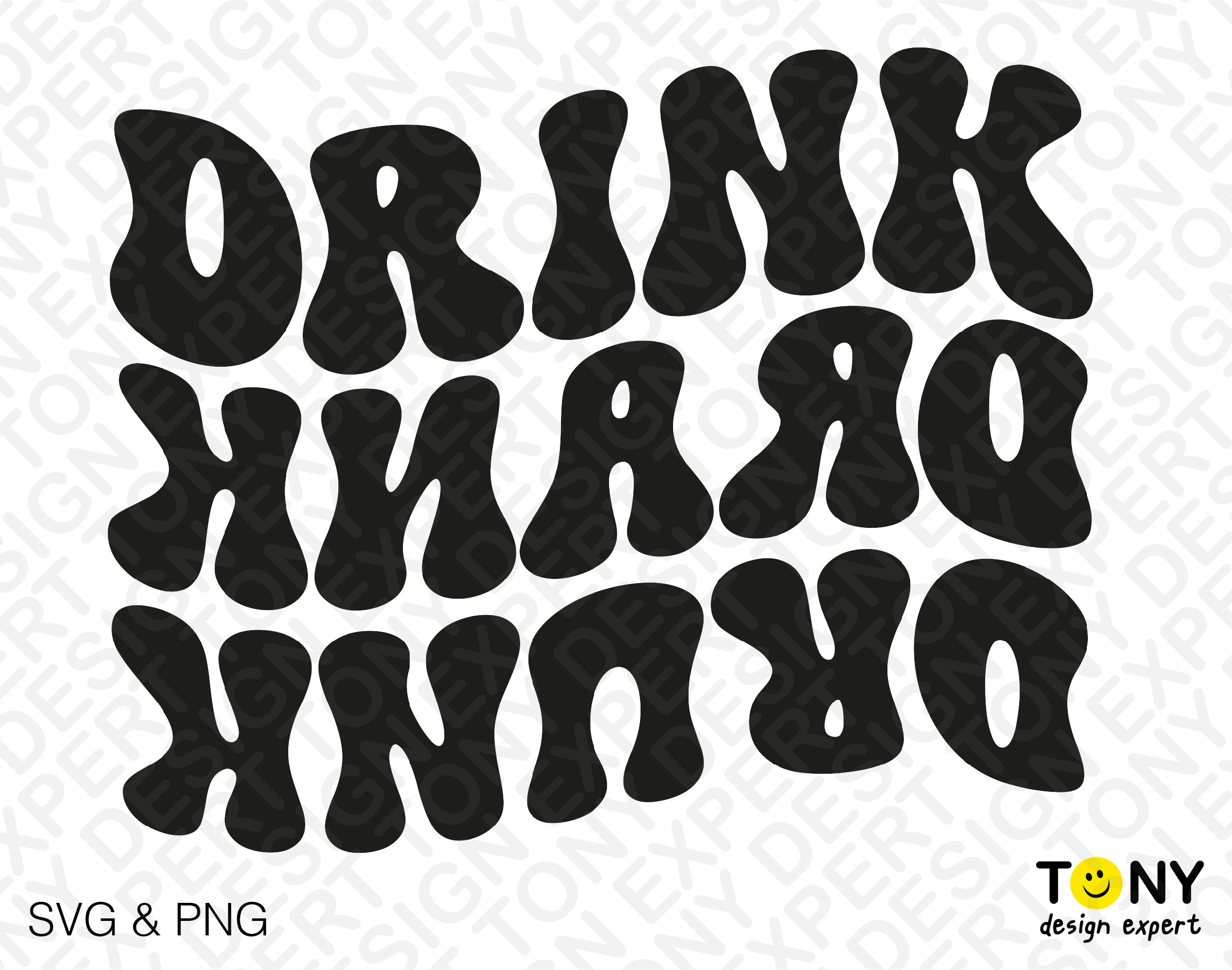 Drink Drank Drunk Svg Png, Alcohol Drinking Svg, Trendy Retro Groovy ...