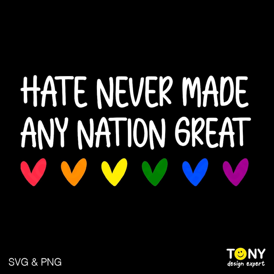 Hate Never Made Any Nation Great Svg Png, Political Svg, Funny Protest ...