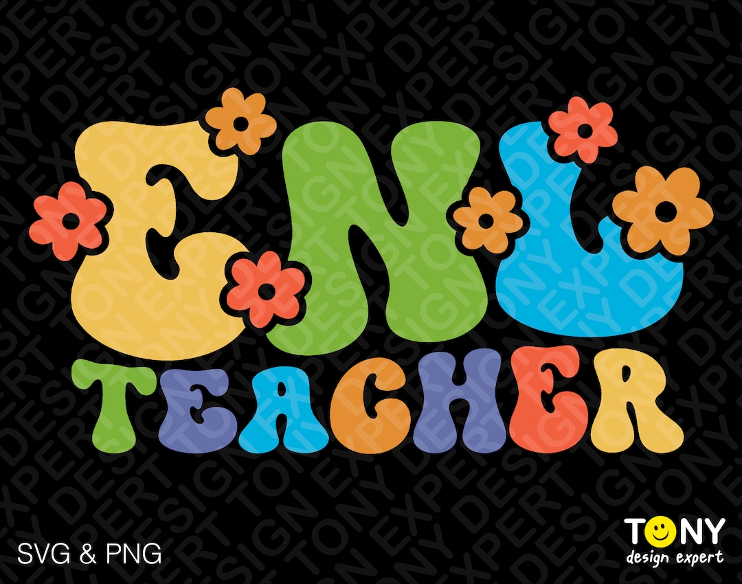 ENL Teacher Svg Png, Enl Teacher Squad Svg, English Teacher, Trendy ...