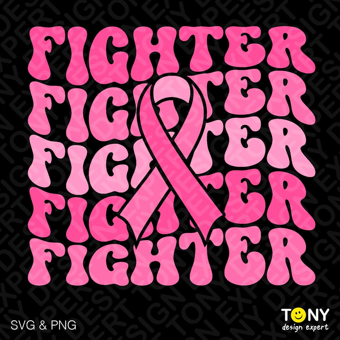 Cancer Fighter Svg Png, Pink Ribbon Svg, Breast Cancer Awareness Svg ...
